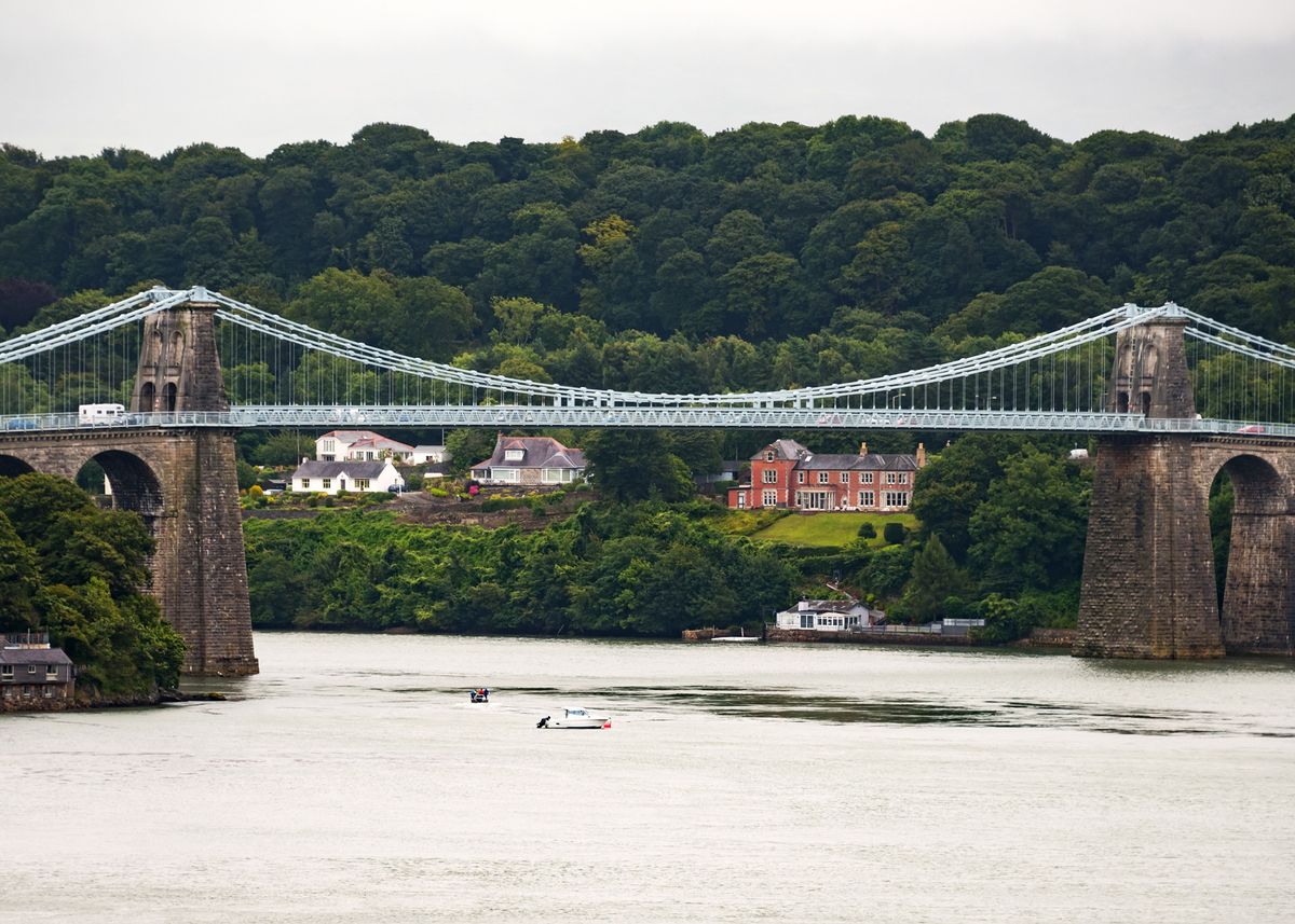 'Menai Bridge' Poster, picture, metal print, paint by Svetlana Sewell ...