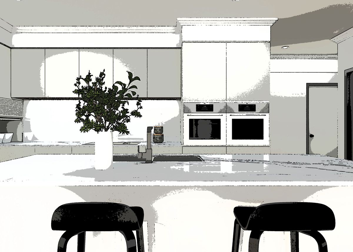 'Kitchen area' Poster by Archist Design | Displate