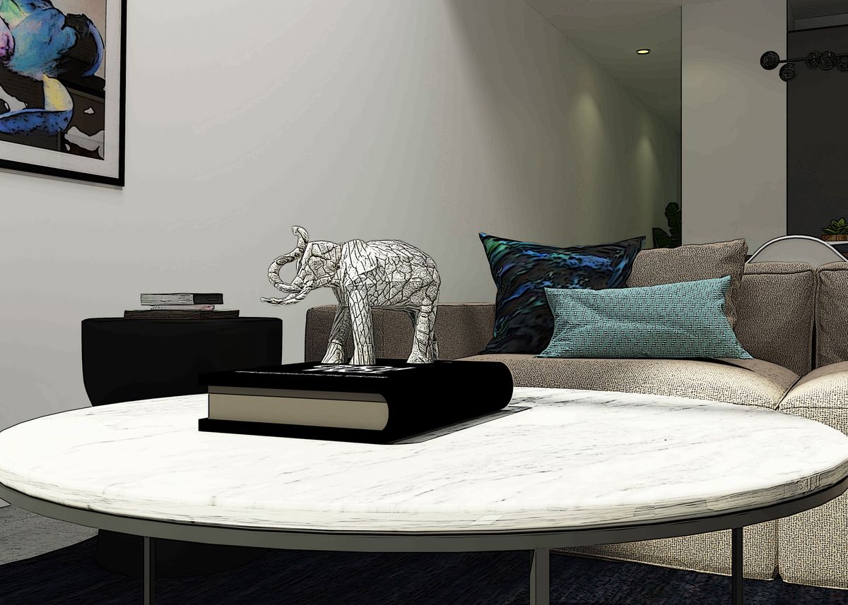 'Living area' Poster, picture, metal print, paint by Archist Design ...