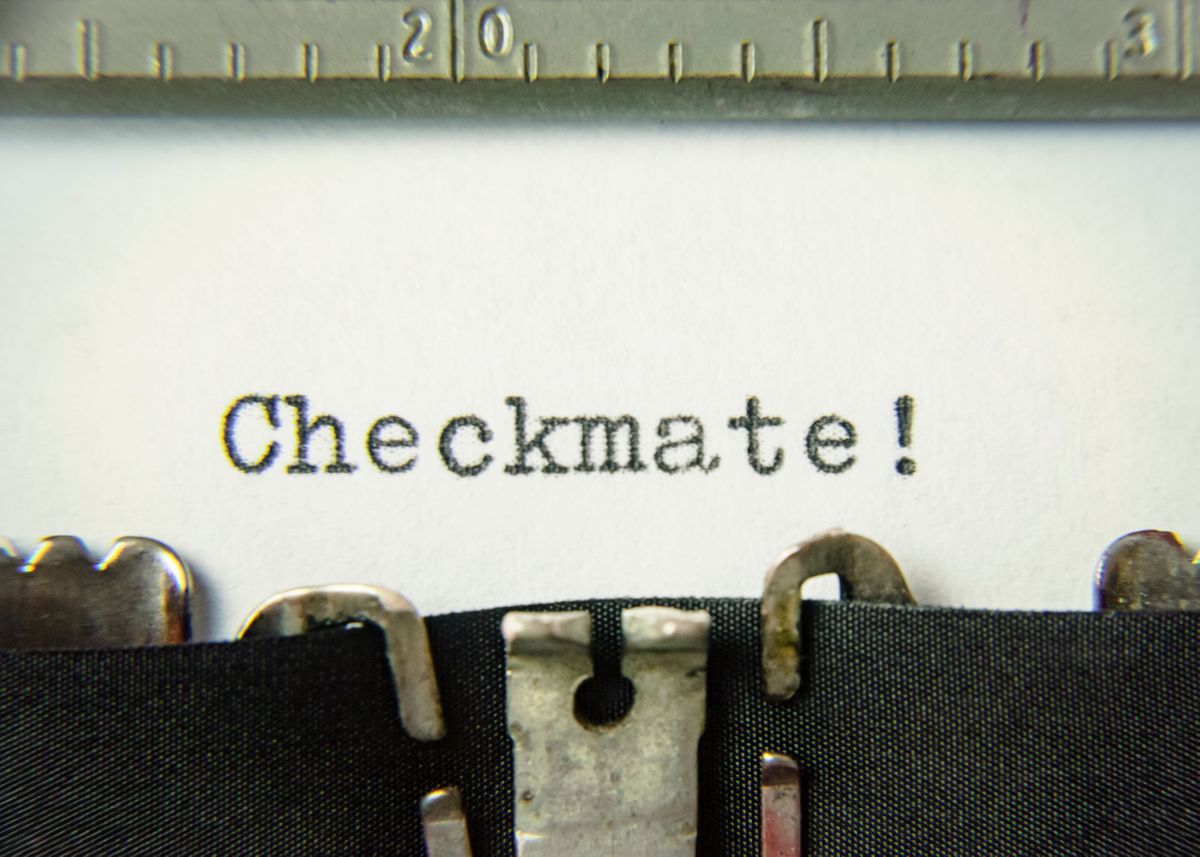 'Typewriter checkmate' Poster, picture, metal print, paint by ...