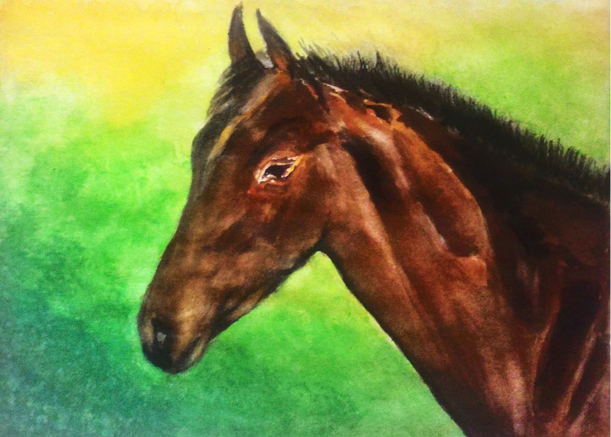 'Horse Painting ' Poster, picture, metal print, paint by Yaashini ...