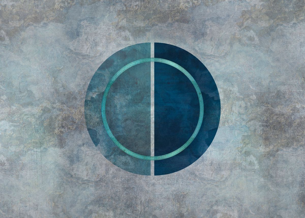 'Magic Blue Circle' Poster by Andrea Haase | Displate