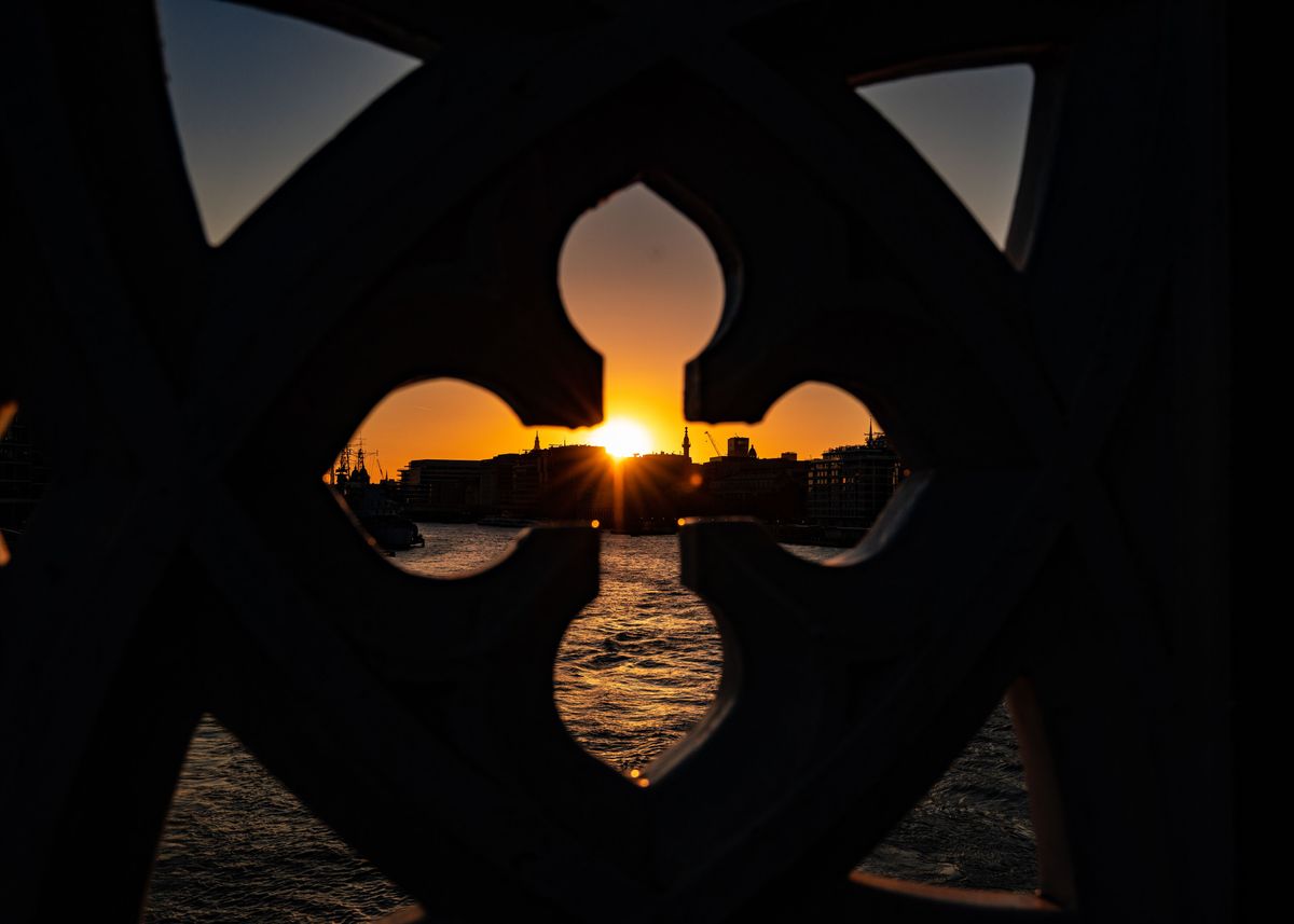 'Sunset from Tower bridge ' Poster by Jesper Wikstrom | Displate