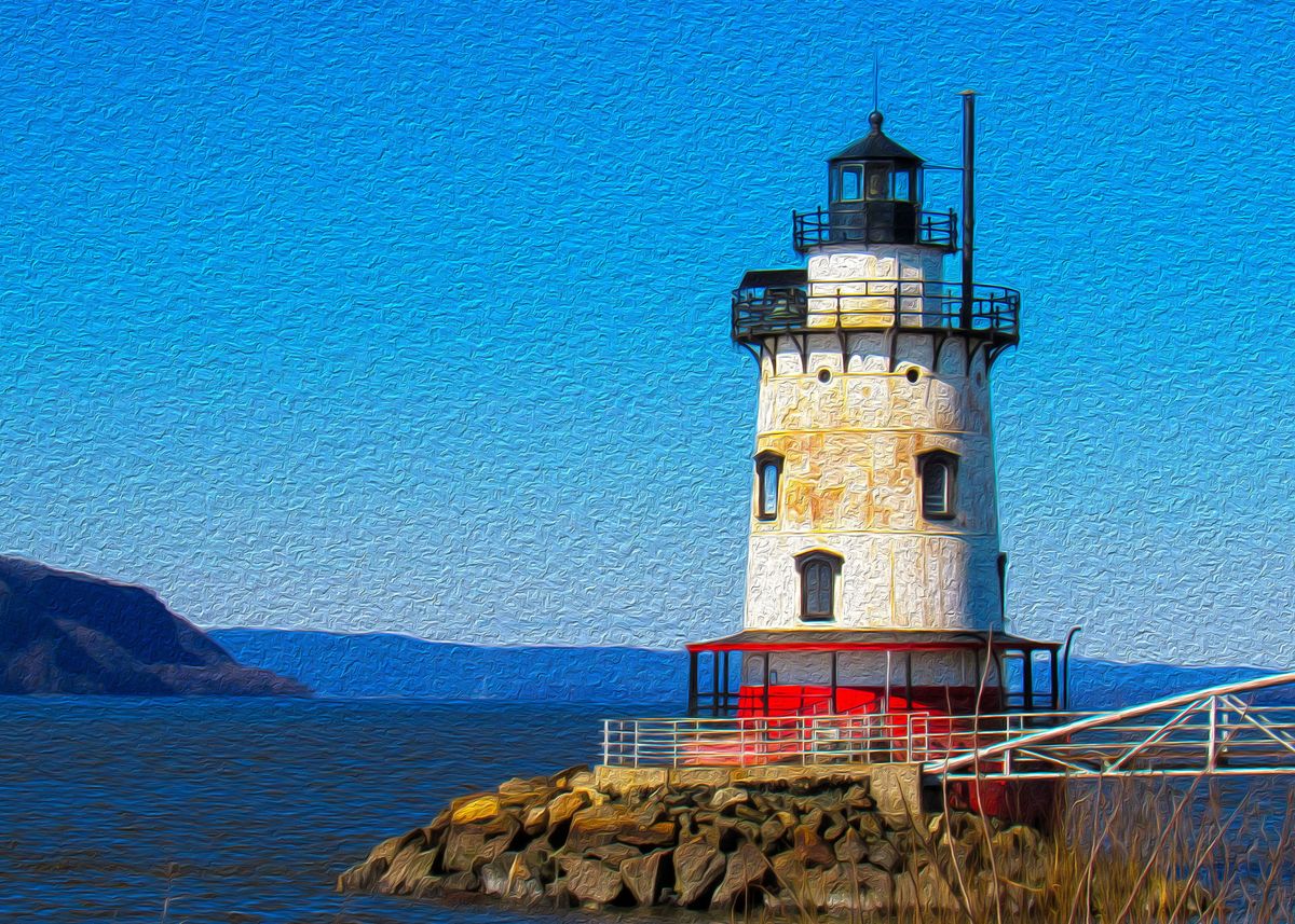 'Tarrytown Light House' Poster, picture, metal print, paint by John ...