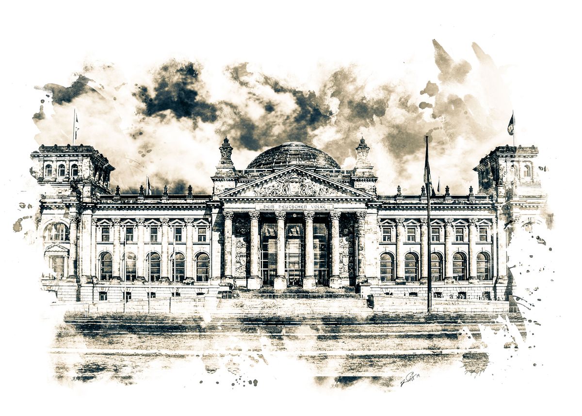 'Reichstag building' Poster by Brian Scutt | Displate