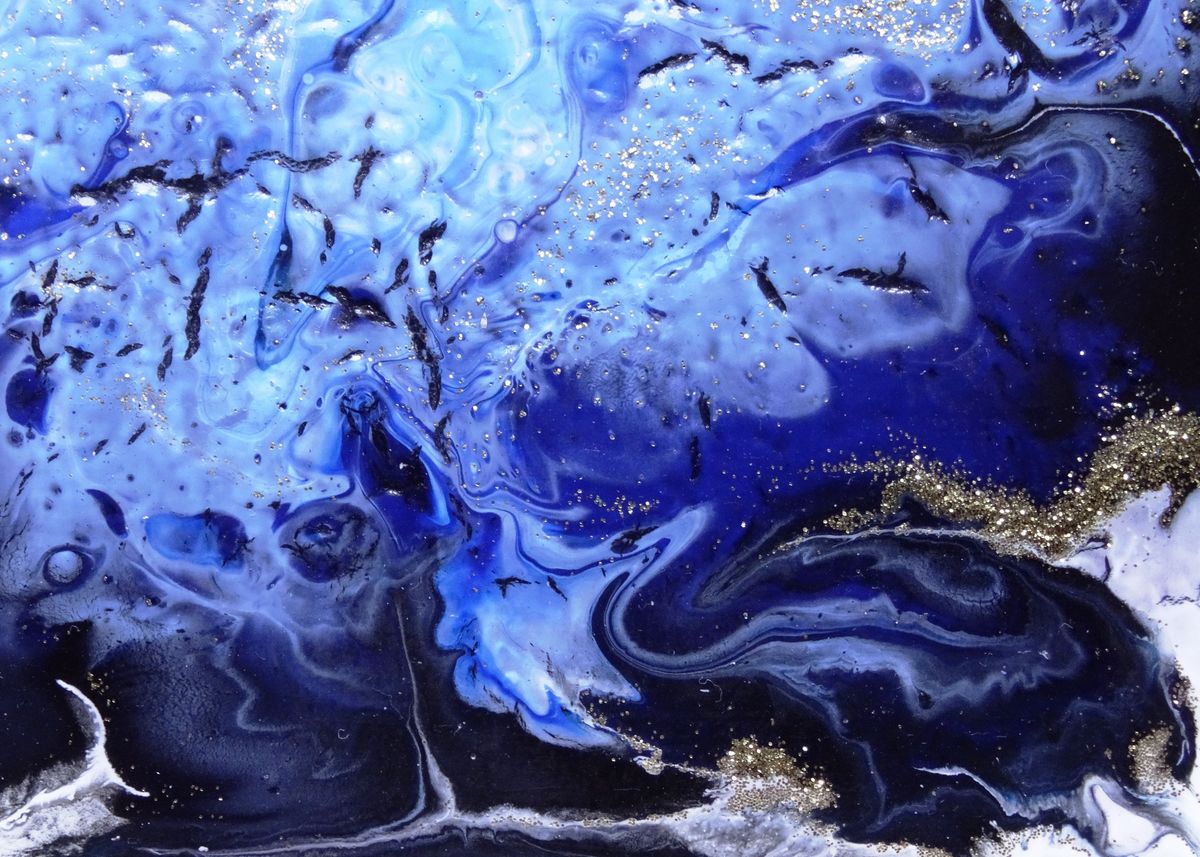 'Blue Creation' Poster, picture, metal print, paint by Diens Design ...