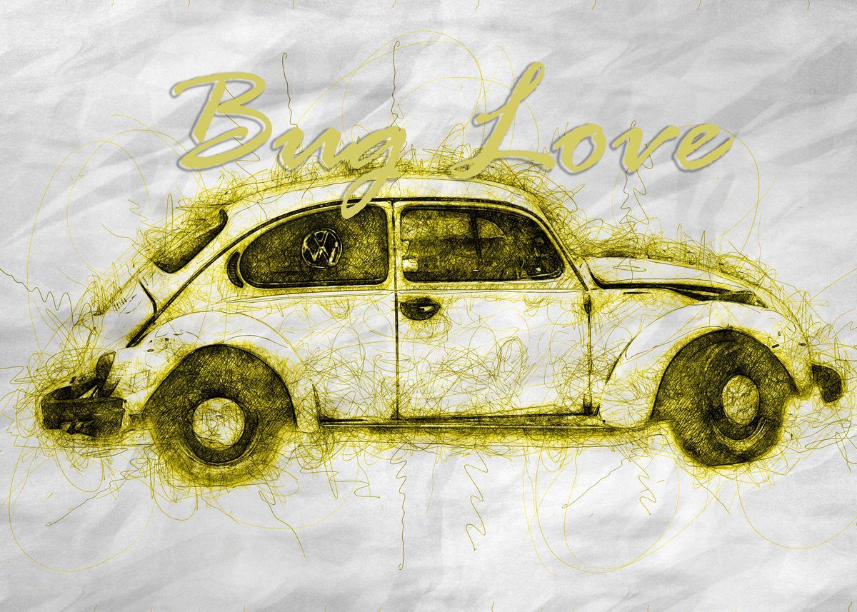 'Scribble Bug' Poster, picture, metal print, paint by Francisco Colon ...