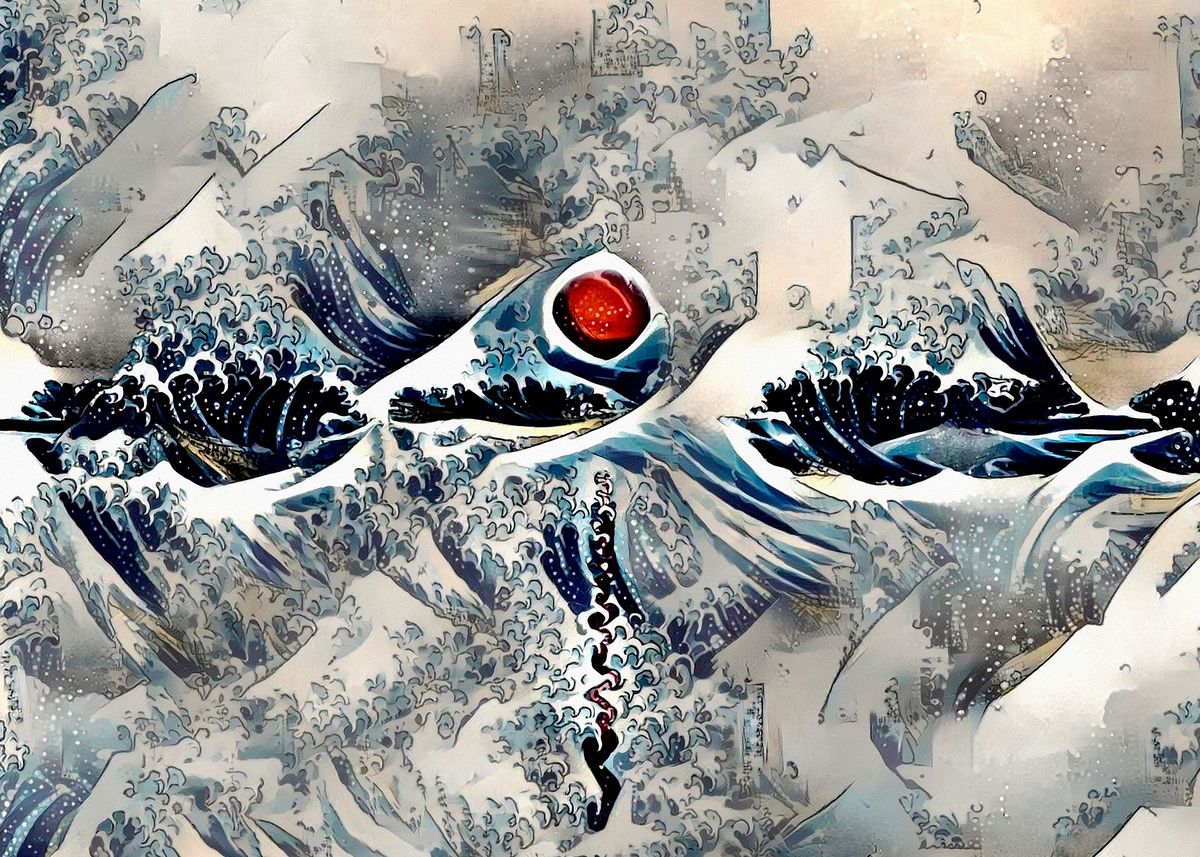 'Red sunset' Poster, picture, metal print, paint by Bruce Rolff | Displate