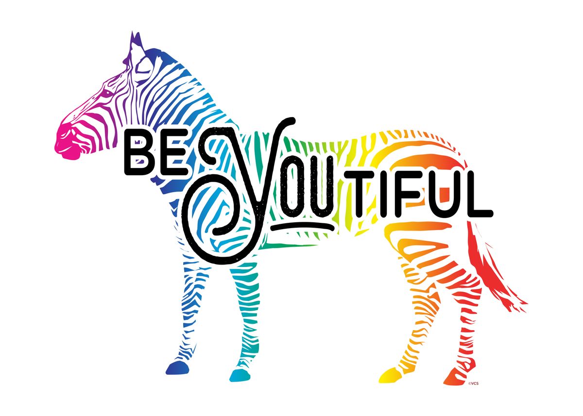 'BeYOUtiful Zebra art' Poster, picture, metal print, paint by Vertigo ...