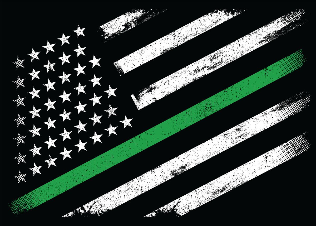 'Thin Green Line' Poster, picture, metal print, paint by Chris Simmons ...