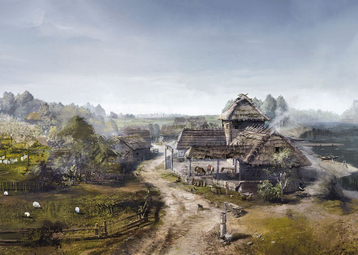 'Village' Poster, picture, metal print, paint by Witcher 3 | Displate