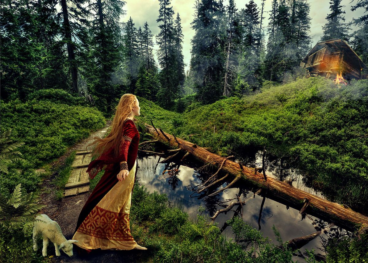 'Sister Alenushka ' Poster, picture, metal print, paint by Irina ...