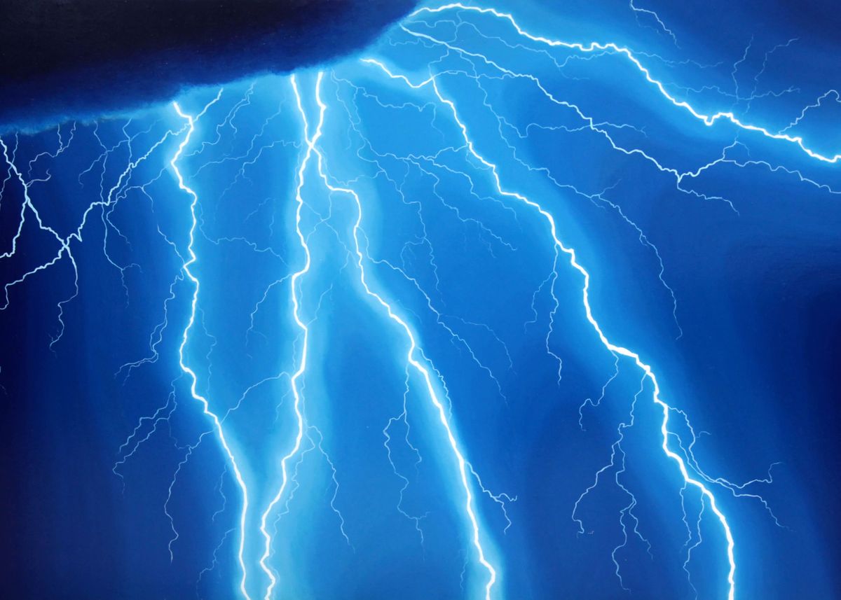 'Liquid Lightning - Thunder' Poster, picture, metal print, paint by ...