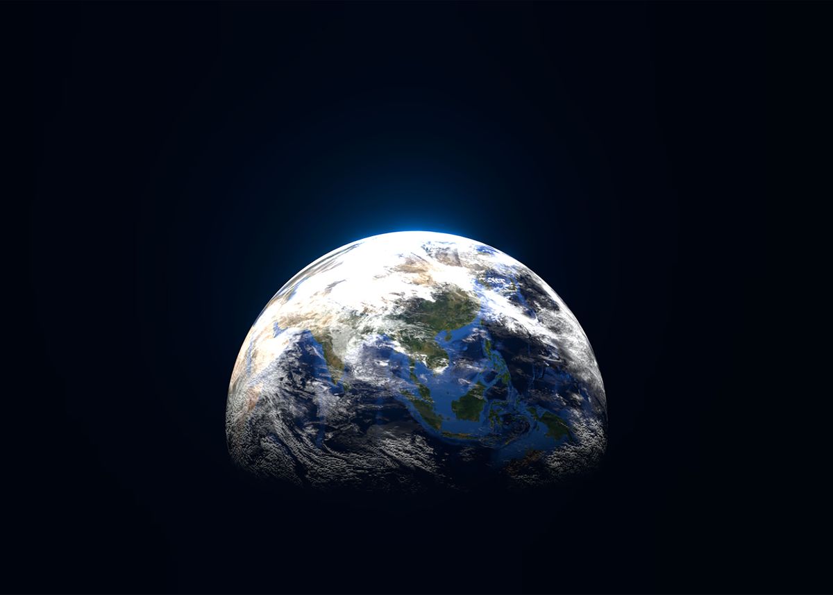 'The Blue Planet' Poster, picture, metal print, paint by Eiji | Displate