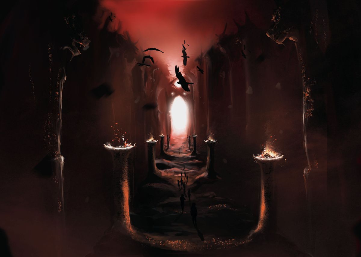 'hell' Poster by Mridul Kalita | Displate