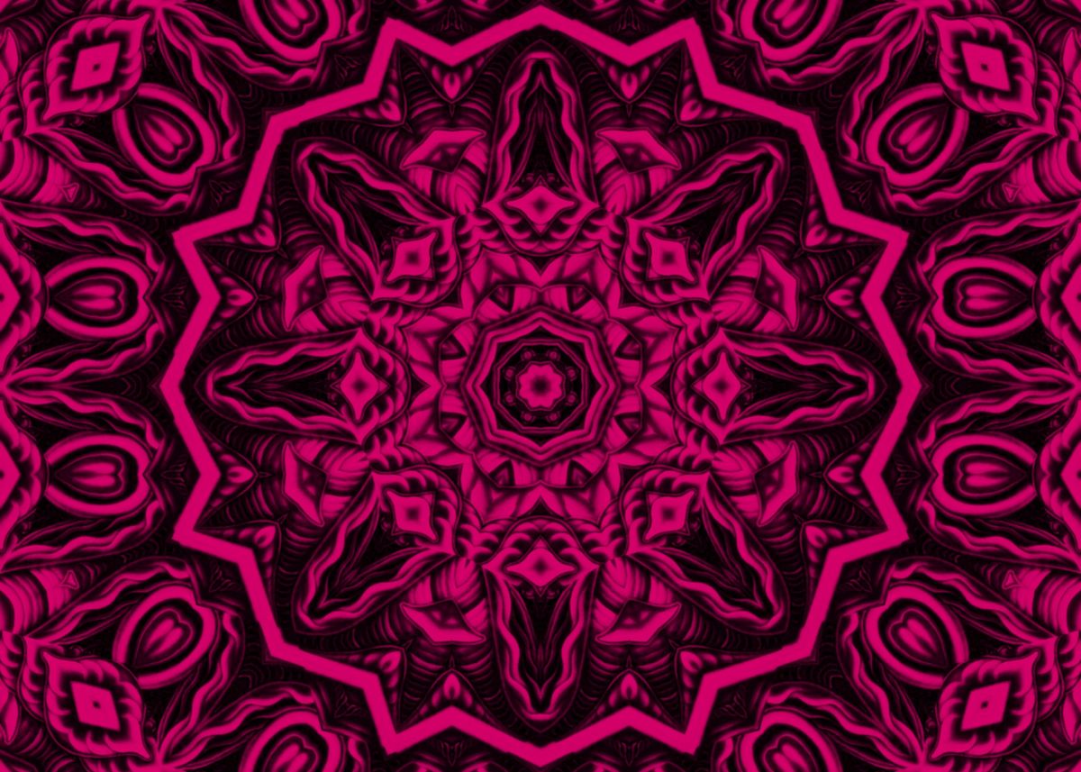 'Pink Psychedelic Art ' Poster by Max Nesta | Displate