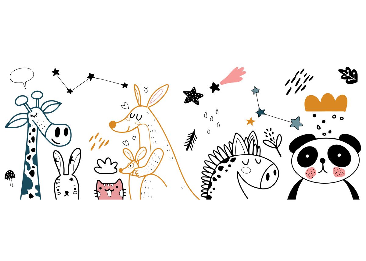 'Animal cartoon animal' Poster by 9george pongatichat | Displate