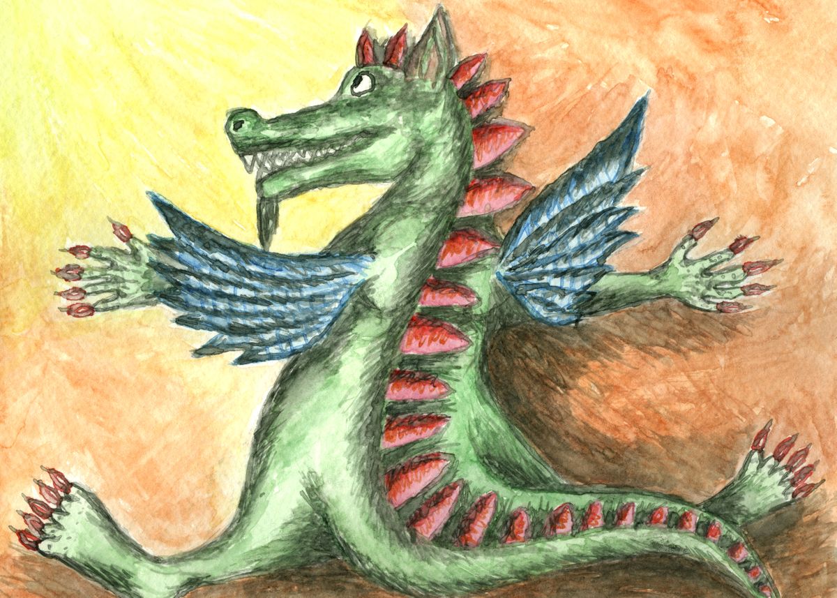 'Morning Dragon' Poster, picture, metal print, paint by Nadya Alaska ...