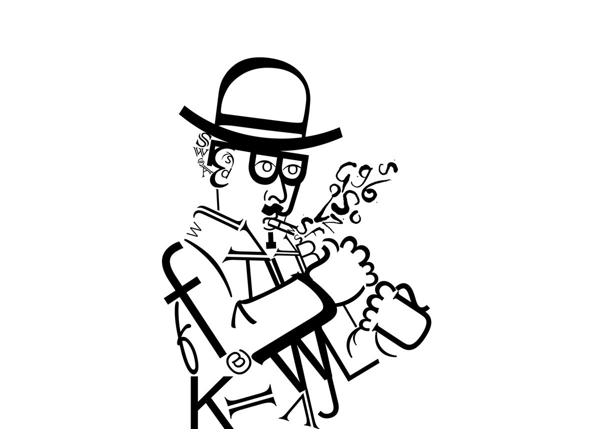 'Smoker' Poster by Bruno Rosa | Displate