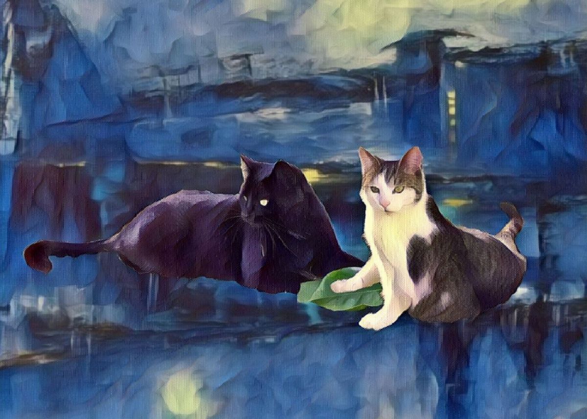 'Friends' Poster, picture, metal print, paint by FELIDAE CAT | Displate