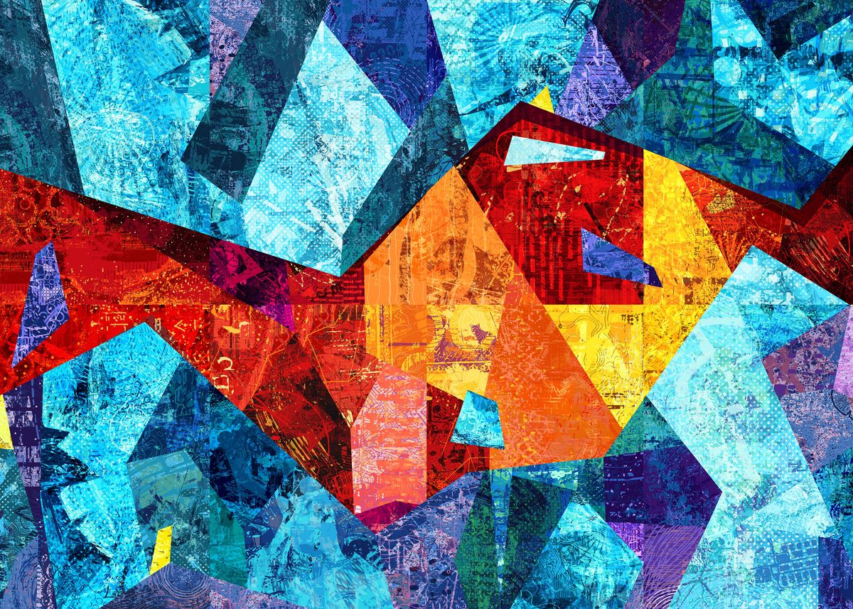 'Color Break' Poster, picture, metal print, paint by Nick Whitehoune ...