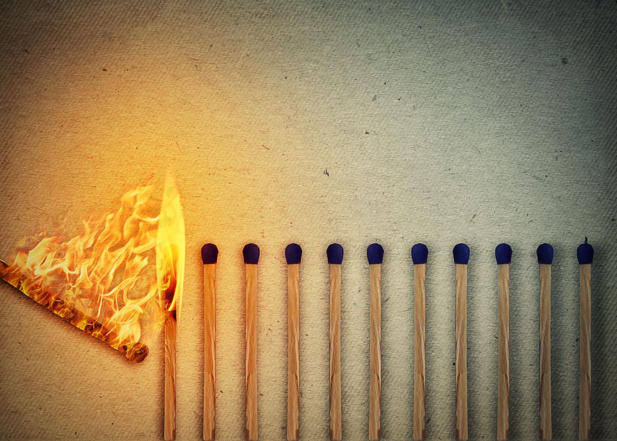 'burning matches' Poster, picture, metal print, paint by PsychoShadow ...