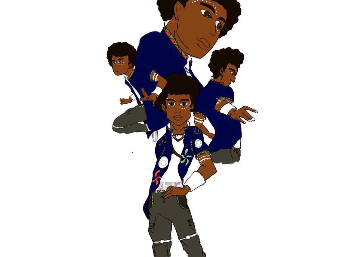 'Thato' Poster, picture, metal print, paint by Tawanda Zindonda | Displate