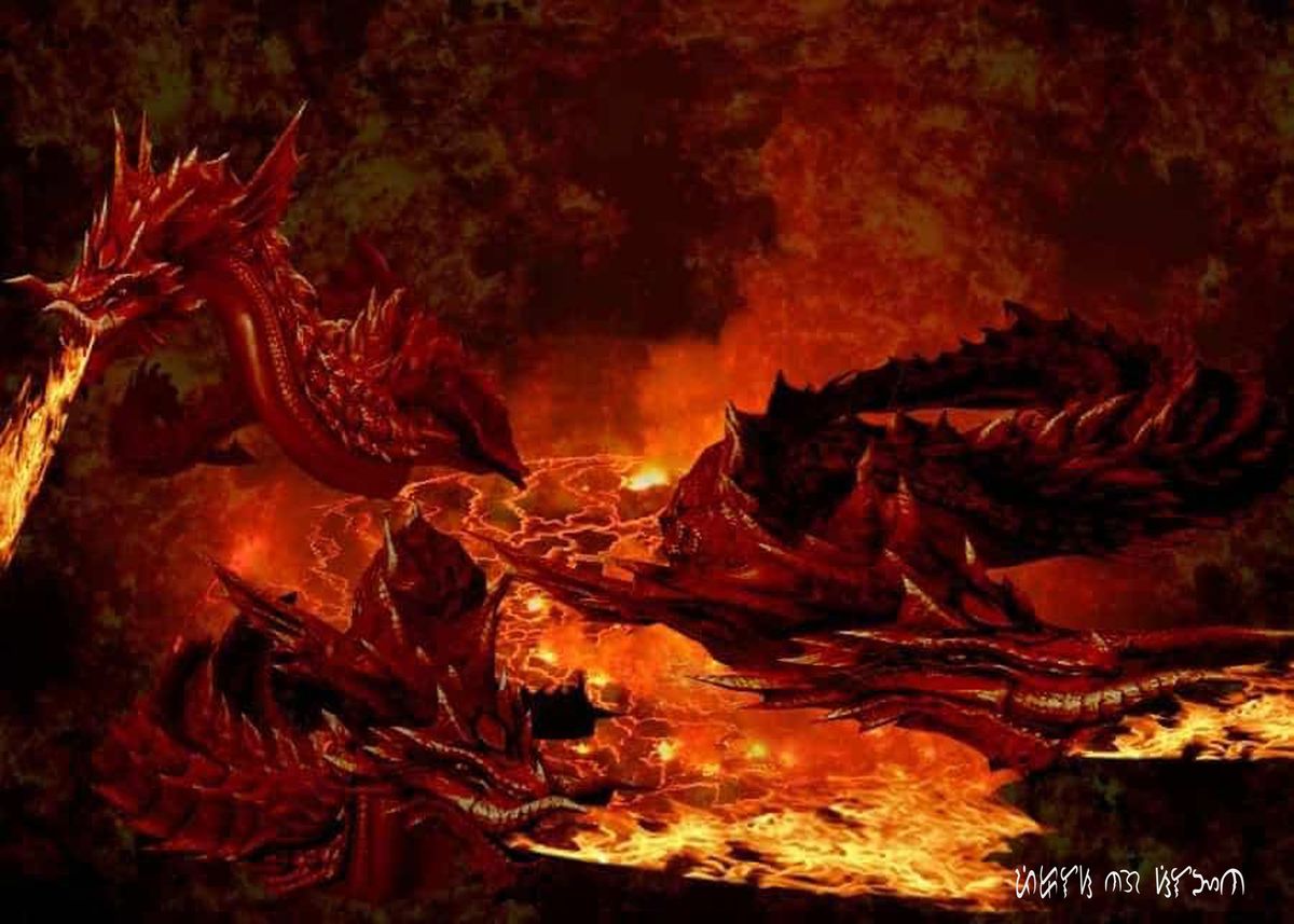 'Lava Kingdom Creatures' Poster, picture, metal print, paint by Medardo ...