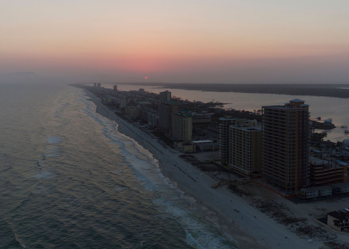 'Gulf Shores Aerial View' Poster by Thomas Wyckoff | Displate