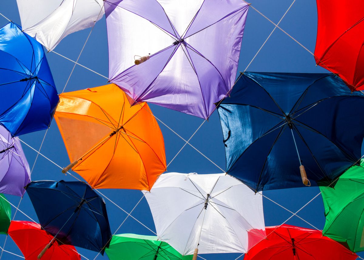 'Colorful umbrellas ' Poster, picture, metal print, paint by PhotoStock ...