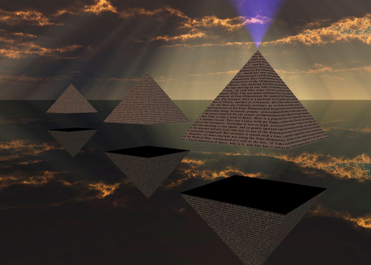 'Sky Pyramids' Poster, picture, metal print, paint by Bruce Rolff ...