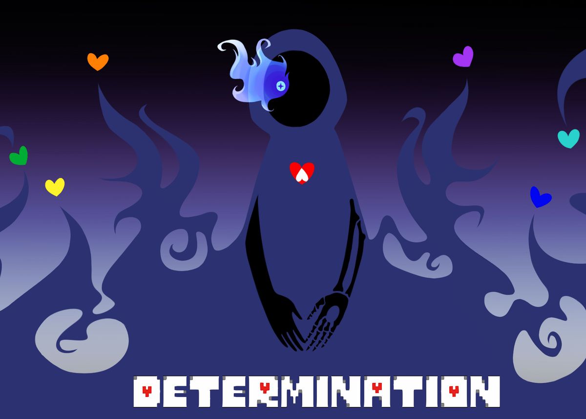 'Undertale Determination' Poster, picture, metal print, paint by Yuchen ...