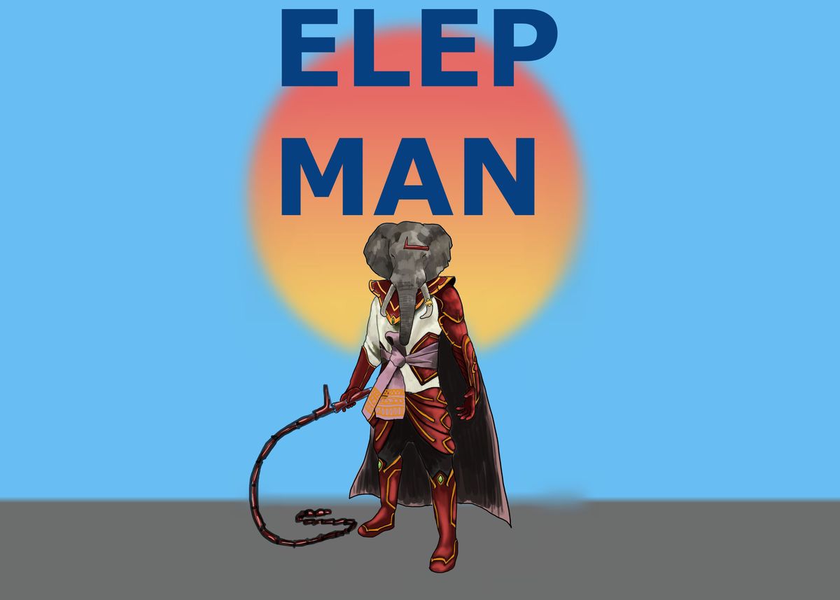 'ELEP MAN' Poster, picture, metal print, paint by auttavut srijun ...
