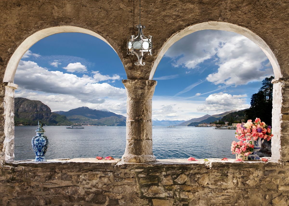 'Finestra sul lago di Como' Poster, picture, metal print, paint by ...