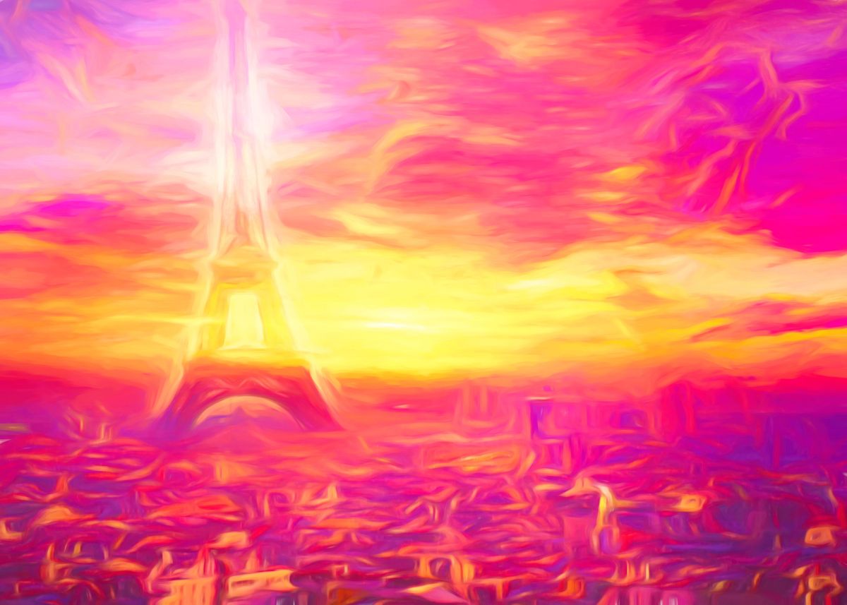 'Pink Paris' Poster by Jasmina Seidl | Displate