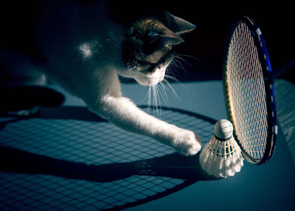 'Catminton' Poster by Julia Hora | Displate
