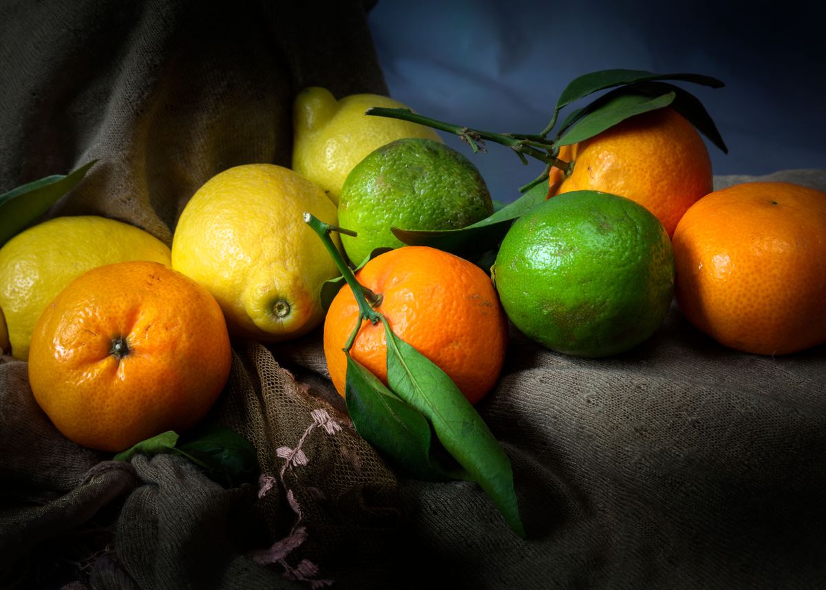 'Lemons limes and satsumas' Poster by Leighton Collins | Displate