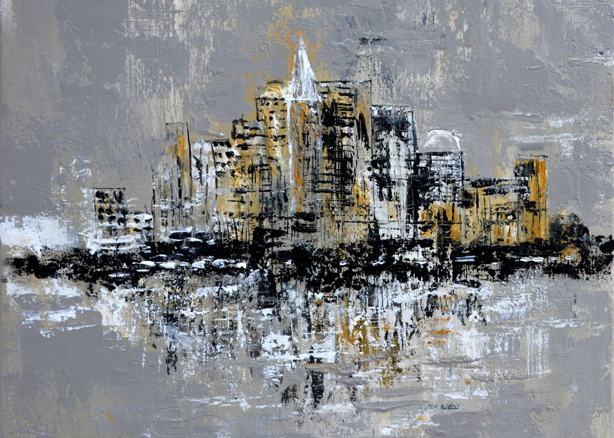 'Urban abstract' Poster, picture, metal print, paint by pol | Displate