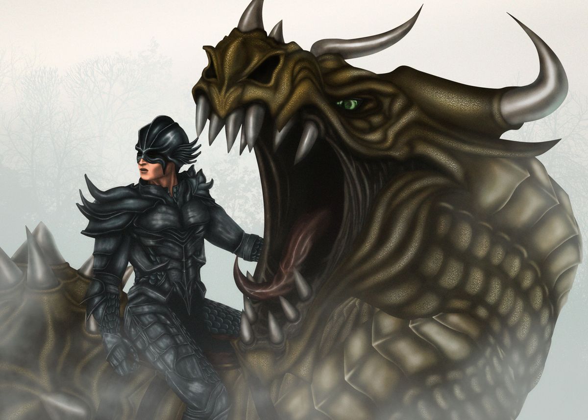 'Draco Master' Poster, picture, metal print, paint by Elian Contreras ...