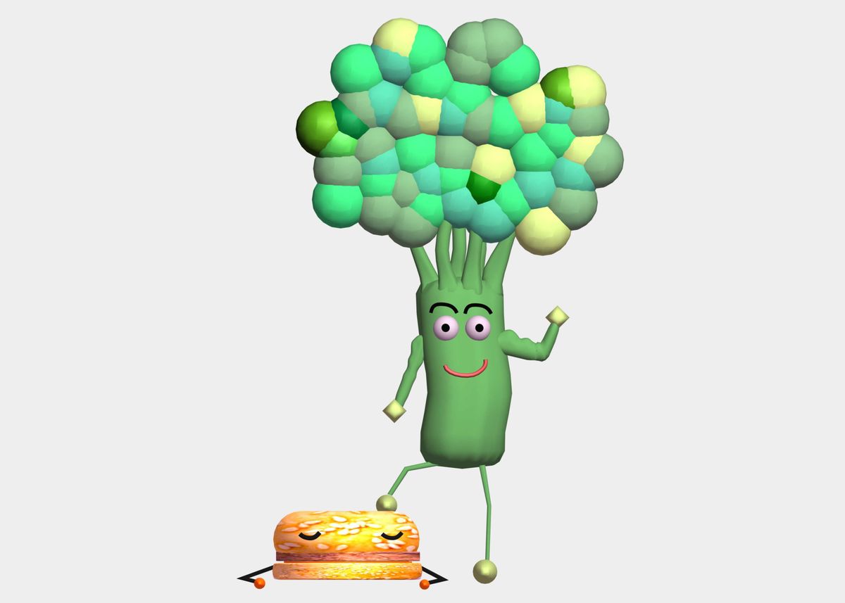 'Broccoli wins' Poster, picture, metal print, paint by Sana Afridi ...