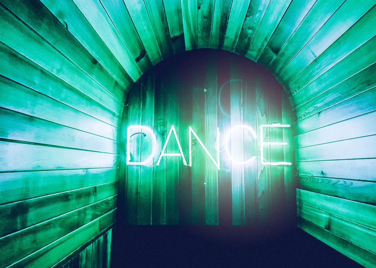 'Dance Neon Sign' Poster, picture, metal print, paint by jonathan riley ...