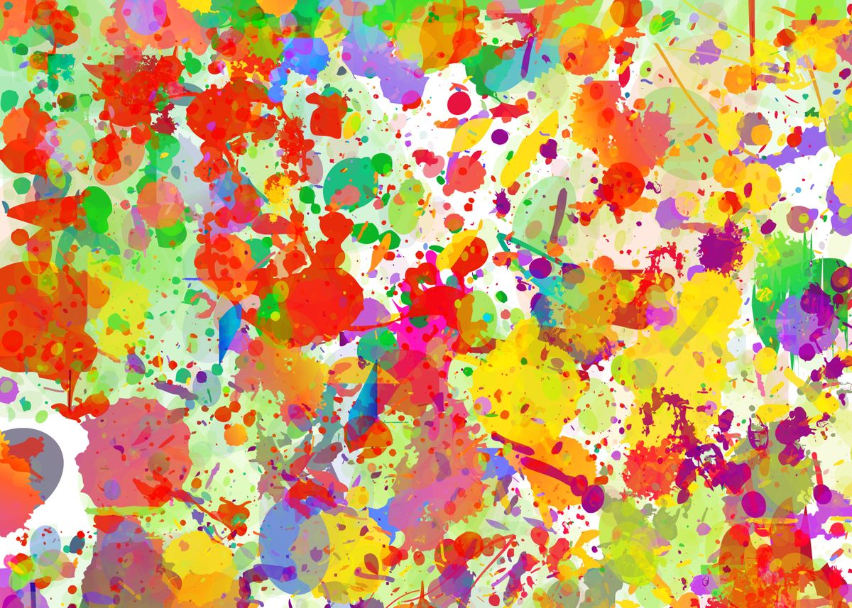 'Color splash poster art' Poster, picture, metal print, paint by HAKKI ...