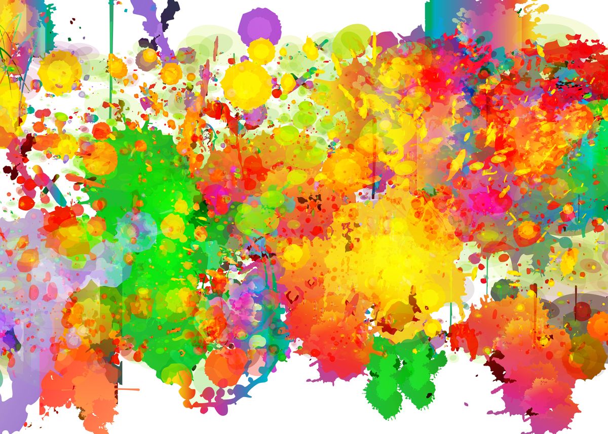 'Color splash poster art' Poster, picture, metal print, paint by HAKKI ...