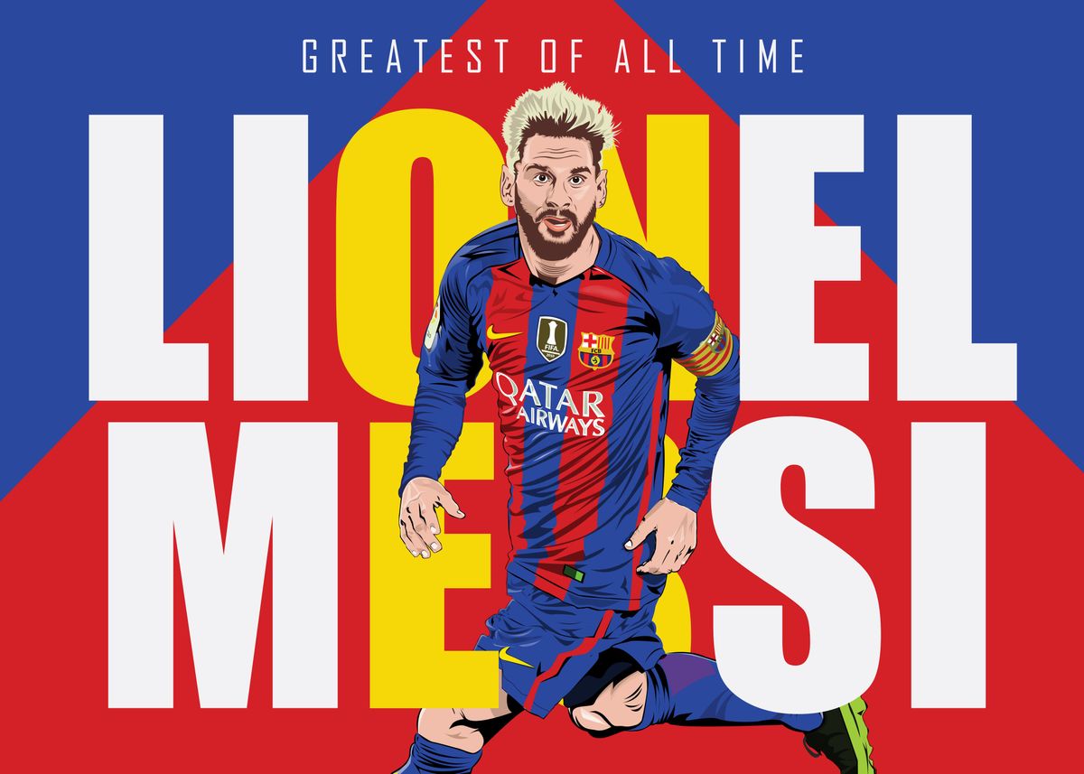 'Lionel Messi Vector Poster' Poster, picture, metal print, paint by ...