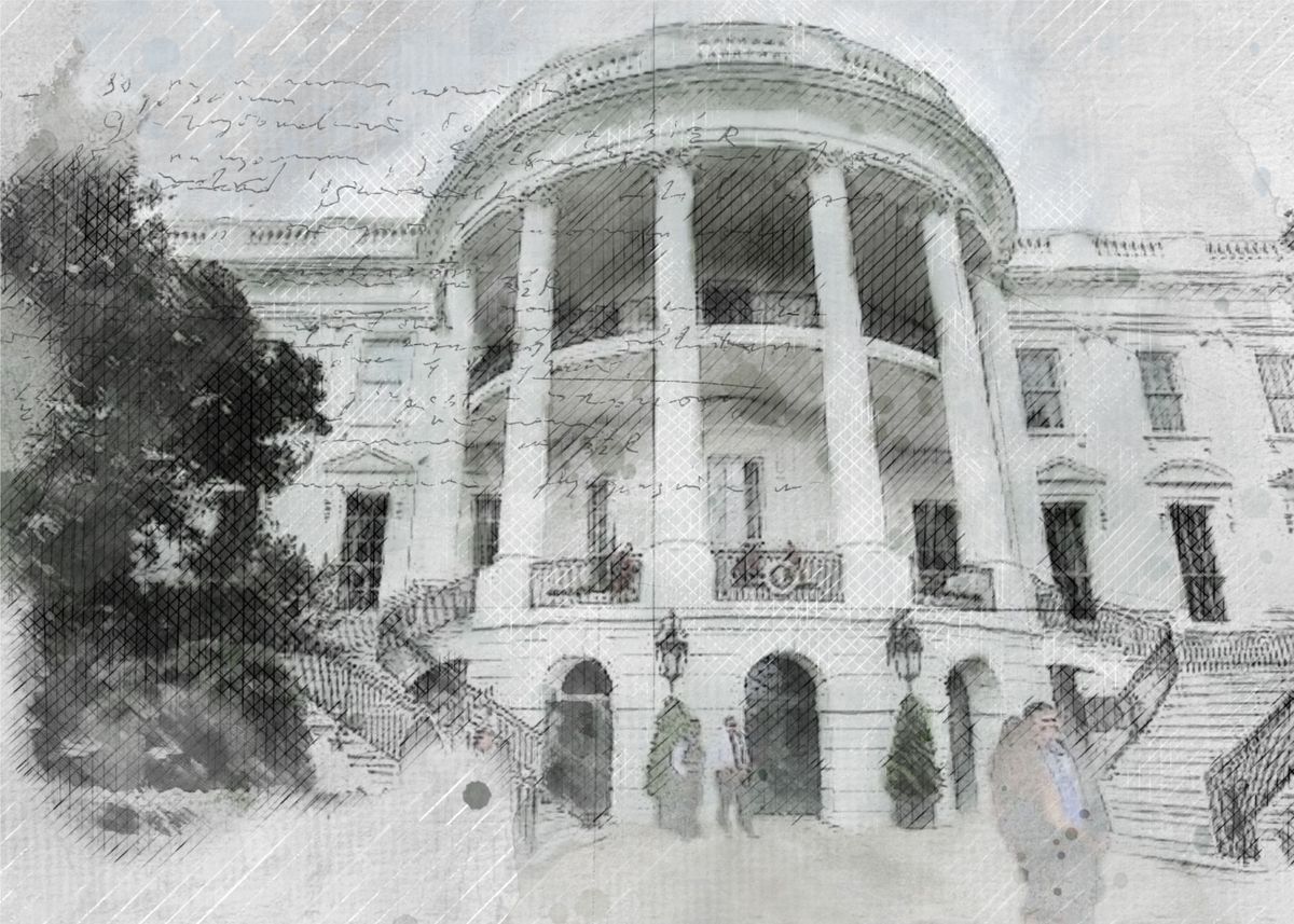 'white house' Poster, picture, metal print, paint by yanis purwantono ...