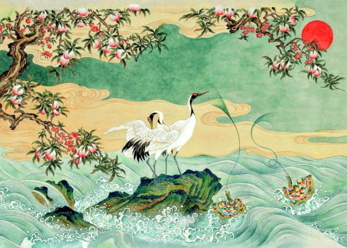 'minhwa bird' Poster, picture, metal print, paint by G-heezy | Displate