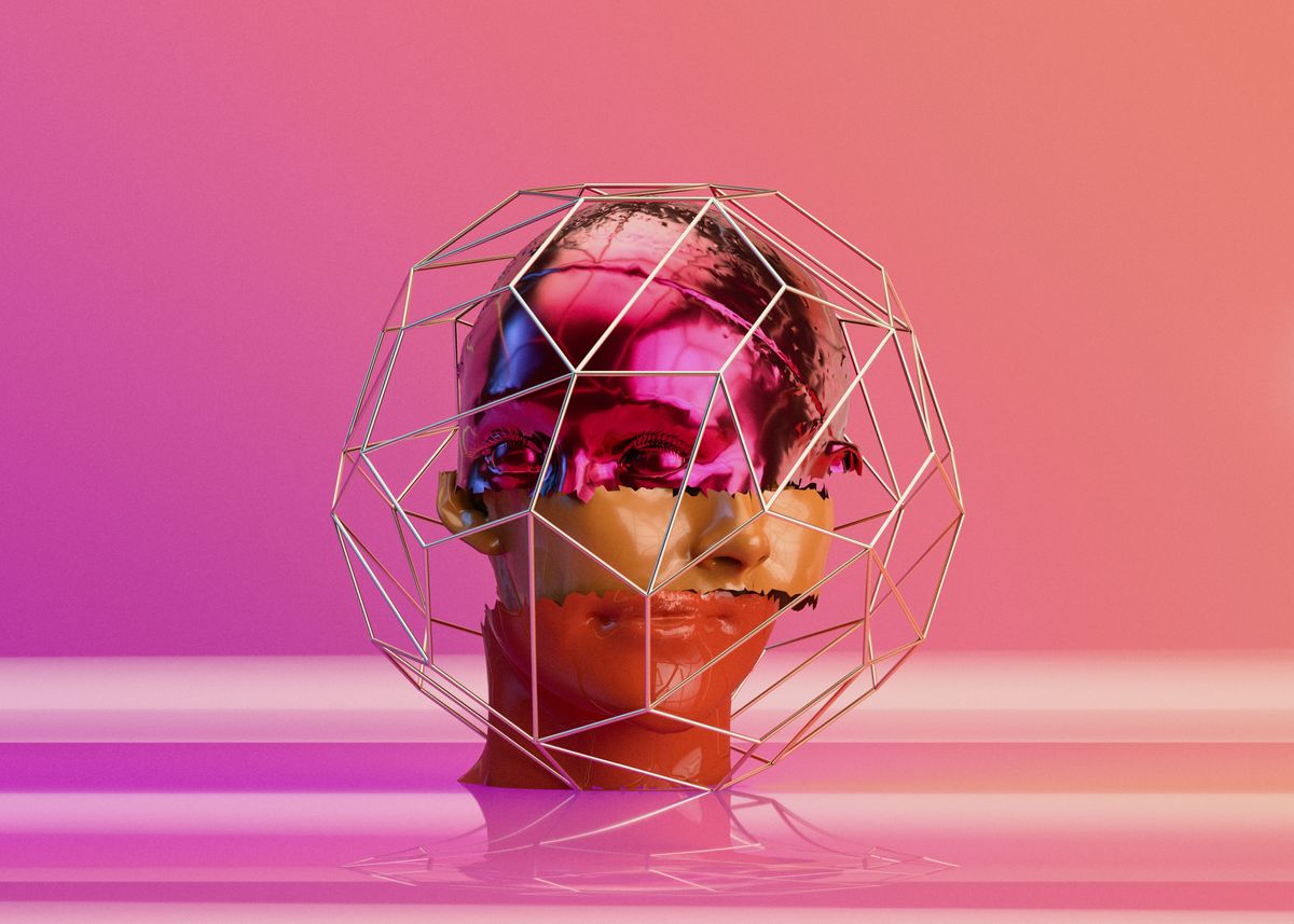 'Glossy head' Poster, picture, metal print, paint by Alice Boscolo ...