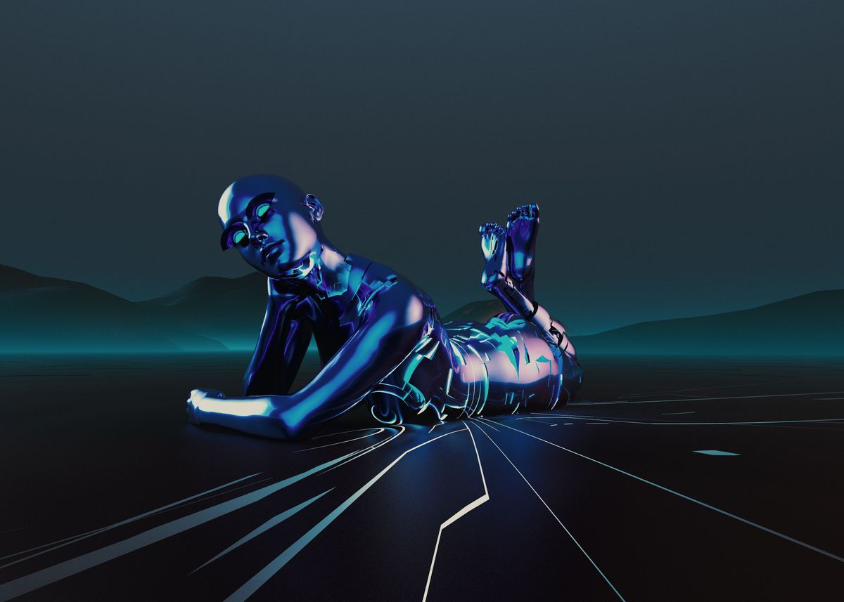 'Cyberpunk humanoid' Poster, picture, metal print, paint by Alice ...