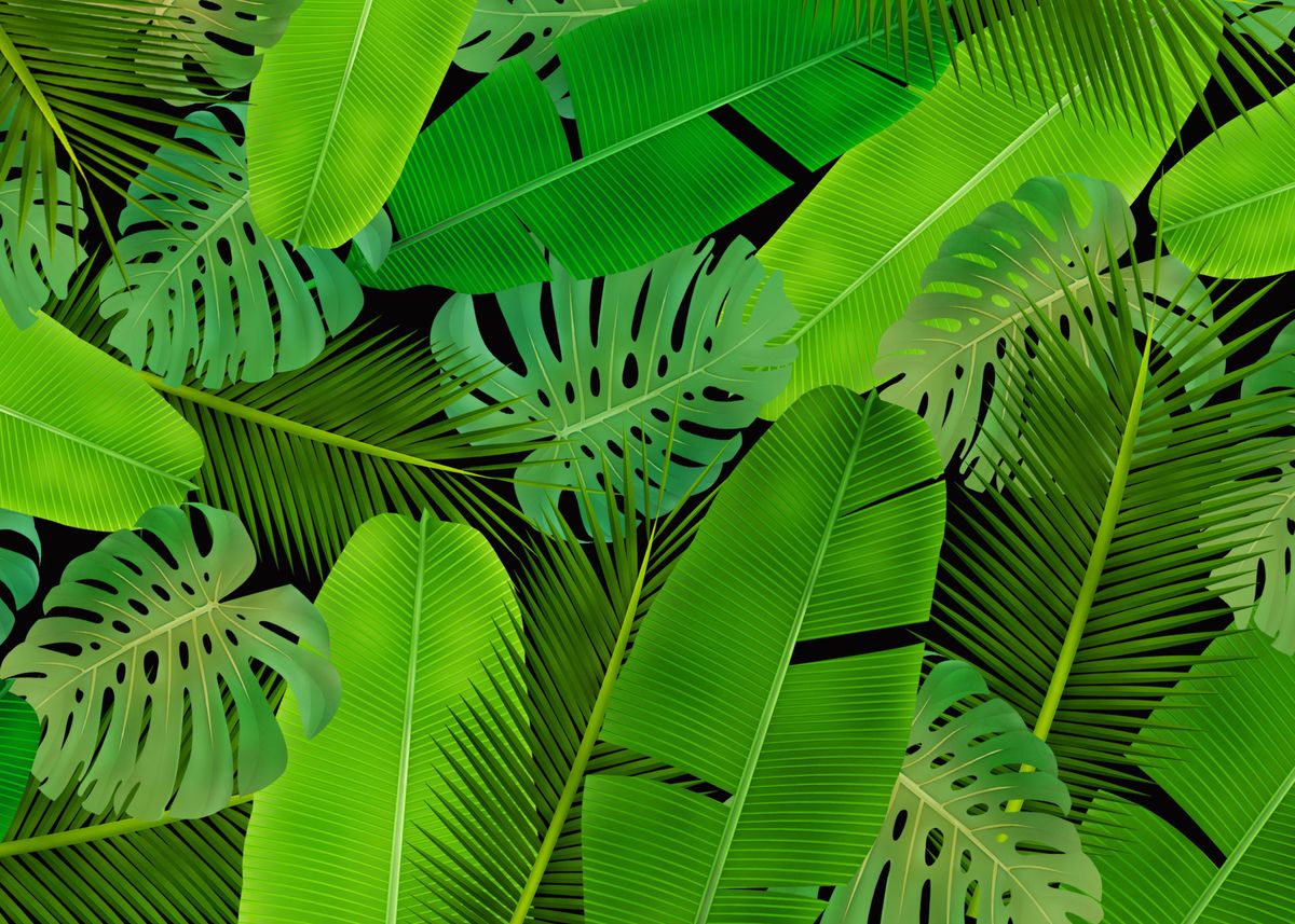 'Leaf Pattern Art' Poster, picture, metal print, paint by Lugu ...