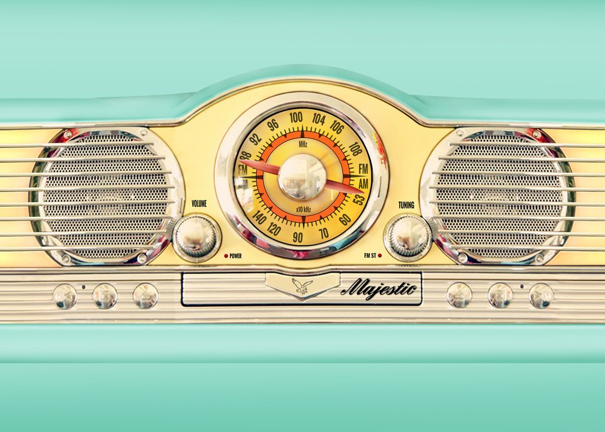 'Classic Radio' Poster, picture, metal print, paint by Lugu ...